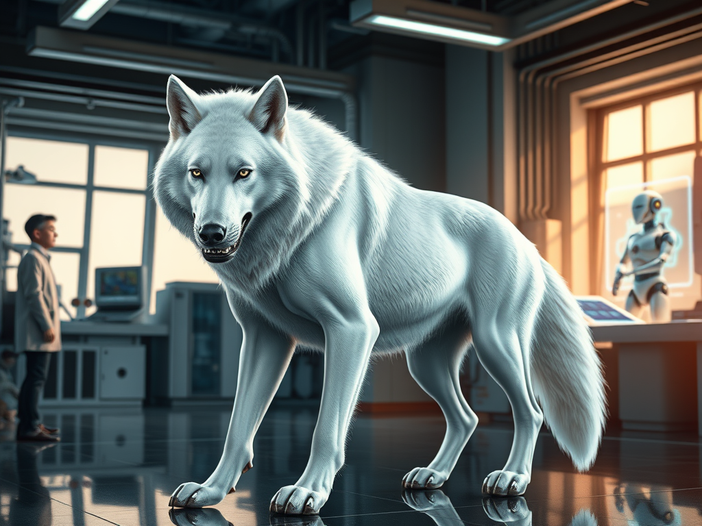 Scientists genetically engineer wolves with white hair and muscular ...